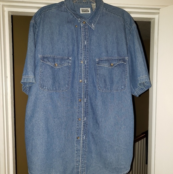Basic Editions | Shirts | Mens Basic Edition Denim Shirt Sz Xl | Poshmark